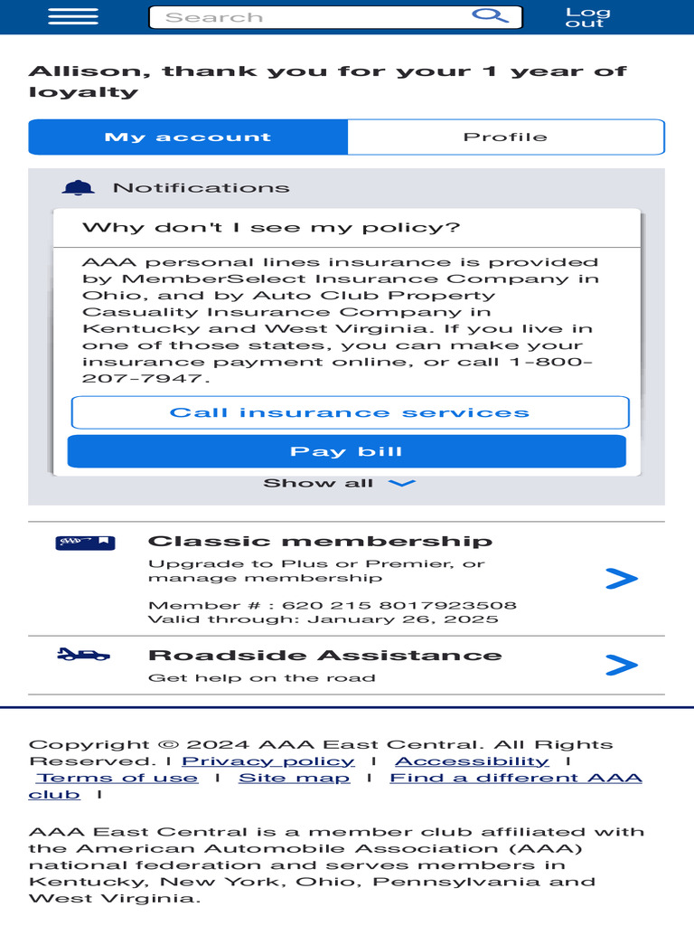 AAA My Account | PDF