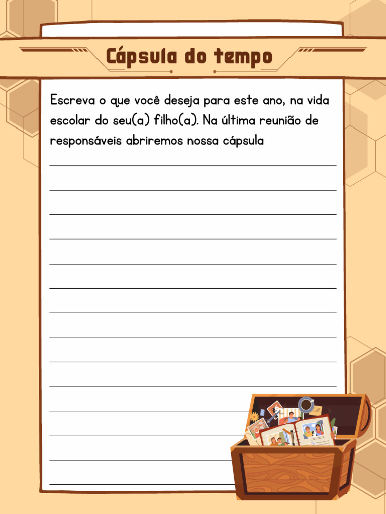 Time Capsule Writing Prompt Worksheet in Brown White Simple Style ...
