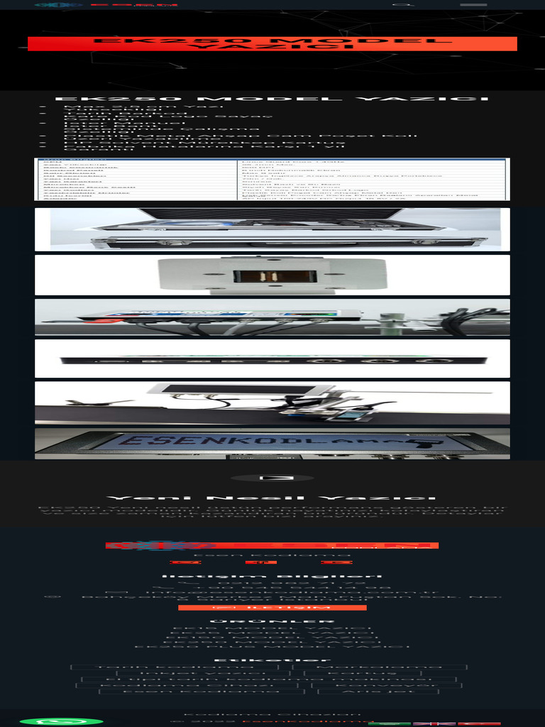 Ek250 Model Yazici - Esen Kodlama | PDF