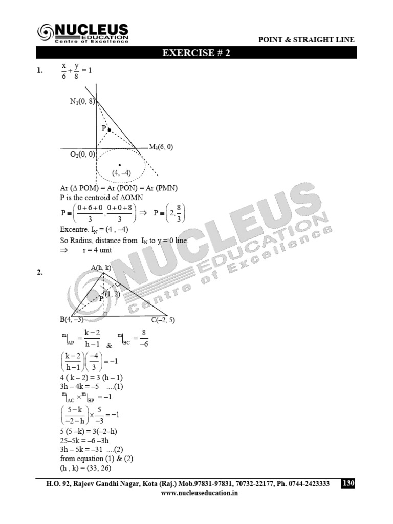 Straightlinesheet Ex 2 Solution | PDF | Classical Geometry | Elementary Mathematics