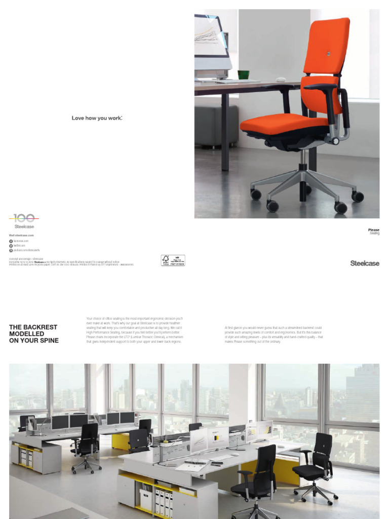 Office Chair "Please" - brochure | PDF | Chair | Life Cycle Assessment