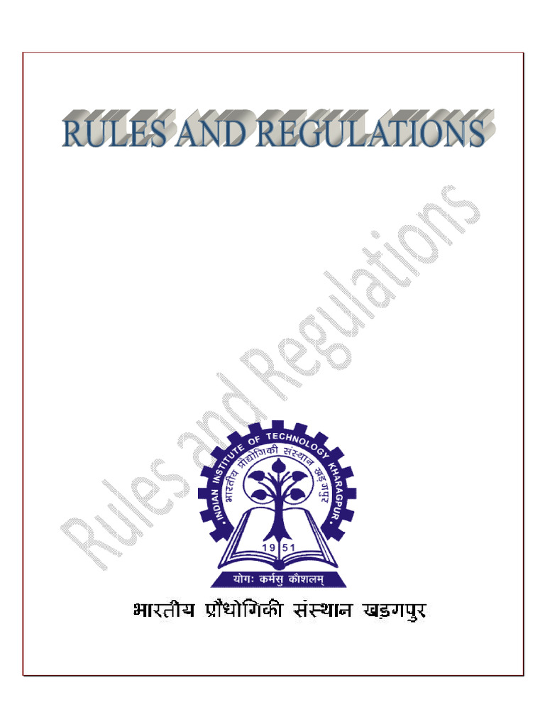 IIT Kharagpur UG Rules and Regulations | PDF | Engineering | Electrical Engineering