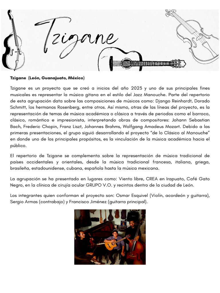 Biografía Tzigane | PDF