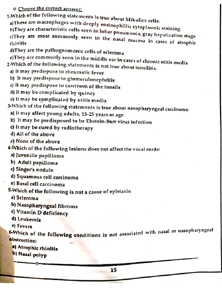 MCQ's Patho Resp | PDF