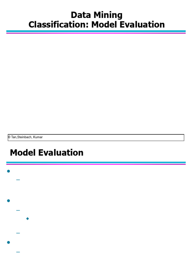 Lect6 Model Evaluation TR | PDF