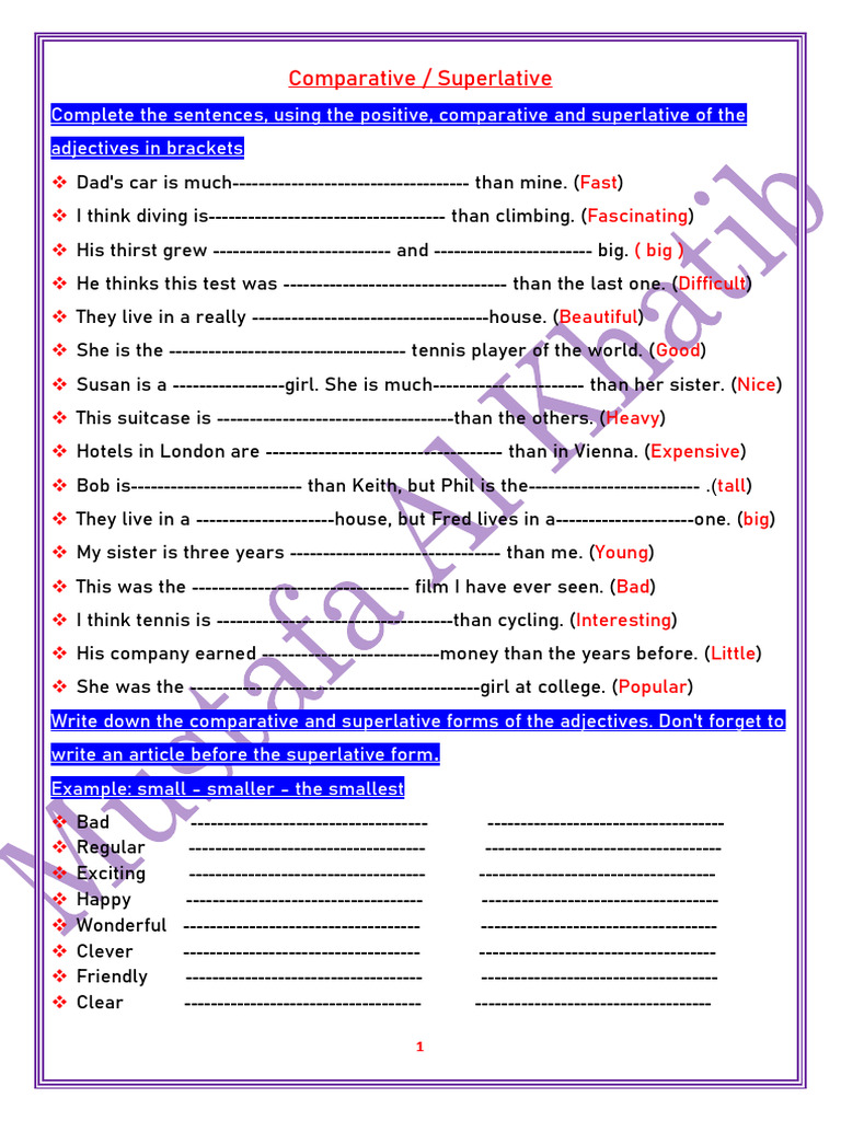 adjective Test | PDF | Planets | Solar System