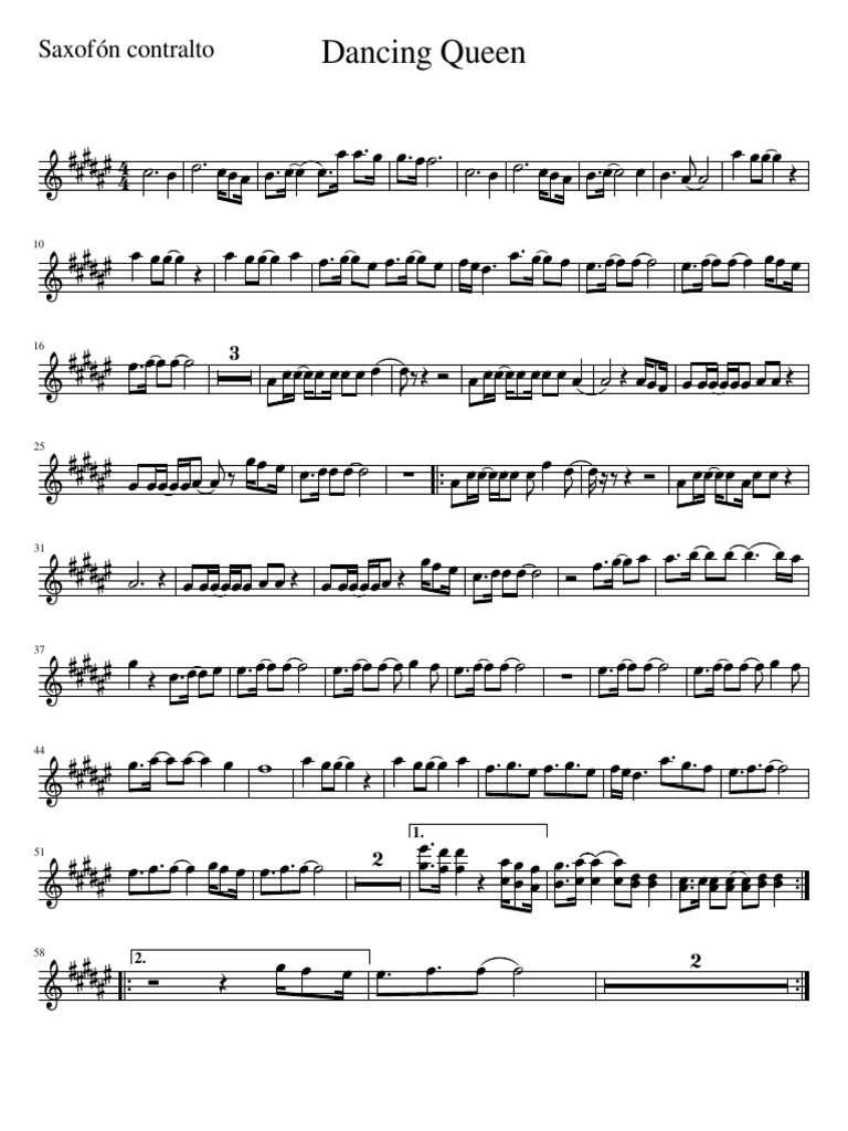 Dancing Queen Sax-Saxofón - Contralto | PDF