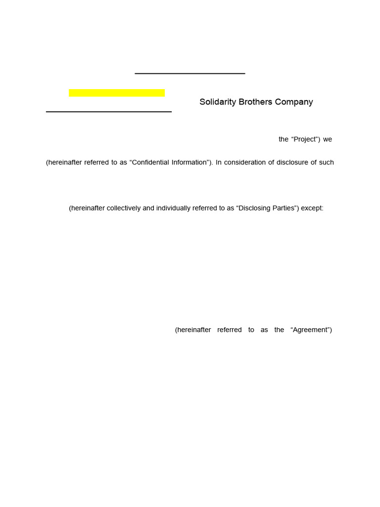 NDA - Zallaf South Refinery Project | PDF | Non Disclosure Agreement ...