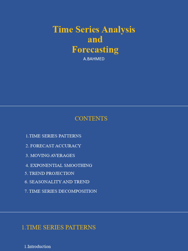 Time Series Patterns | PDF | Forecasting | Time Series