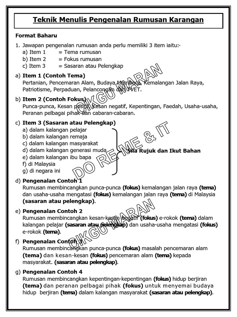 Pengenalan Rumusan | PDF