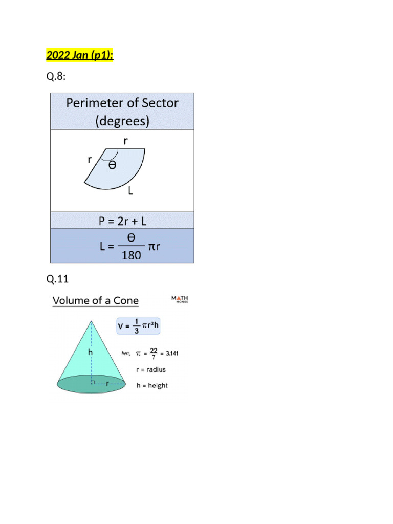 2022 Jan (p1) (Notes) - Maths B (IGCSE EDEXCEL) | PDF