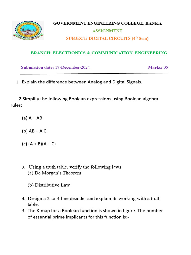 Digital_Circuit_Assignment | PDF