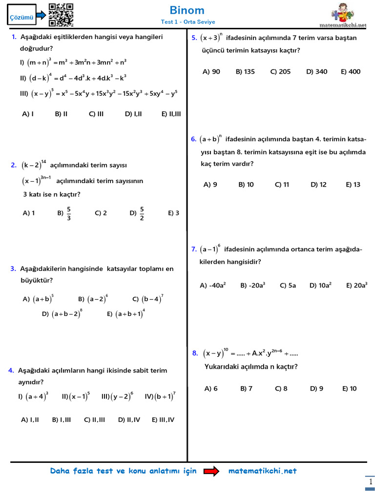 Binom Test 1 O | PDF