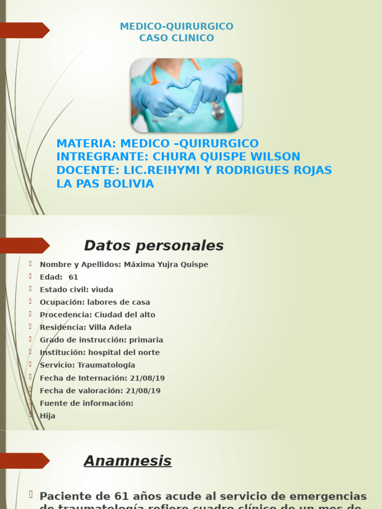 CASO CLINICO | PDF | Diabetes | Patología