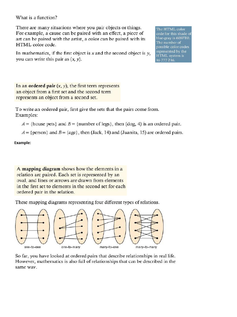 Functions, Relation, Domain & Range | PDF