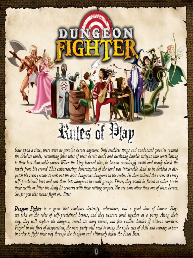 Dungeon Fighter - Rules | PDF | Gaming