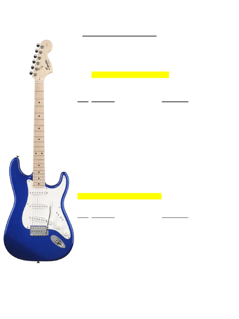 Squier Affinity Stratocaster Specs | PDF | Guitars | Musical Instruments