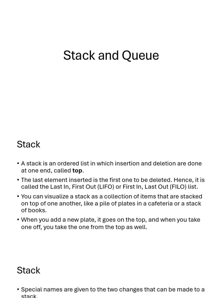 Lec 4 5 Stack And Queue 2 Pdf Queue Abstract Data Type Software Engineering