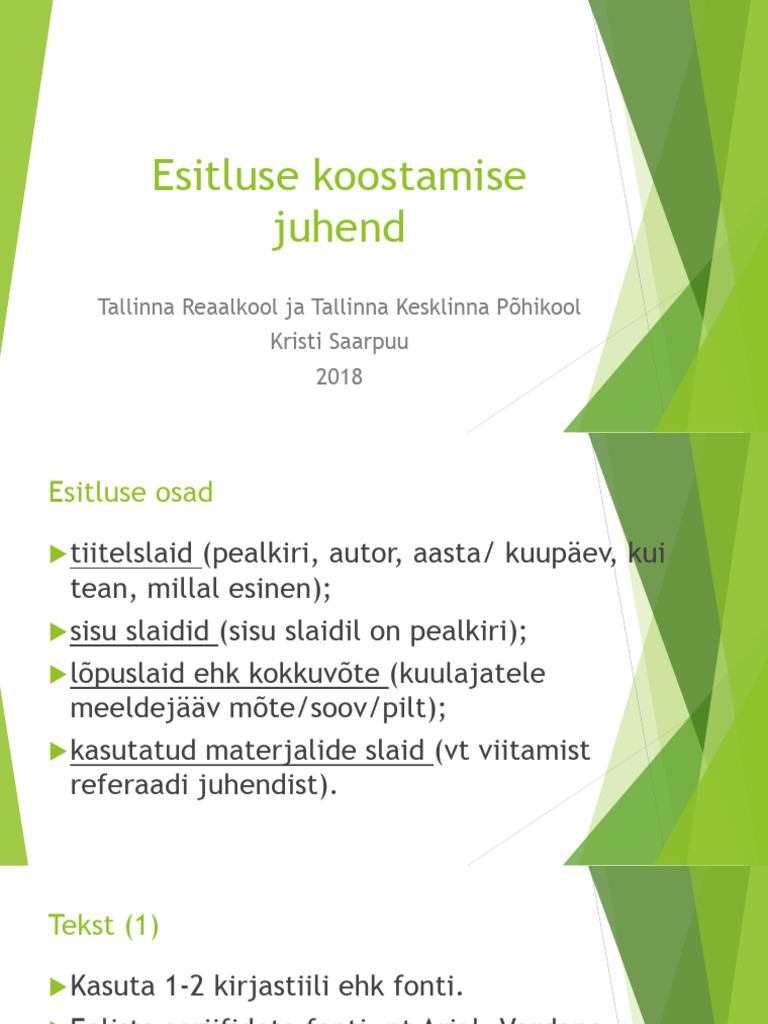 Esitluse-koostamine | PDF