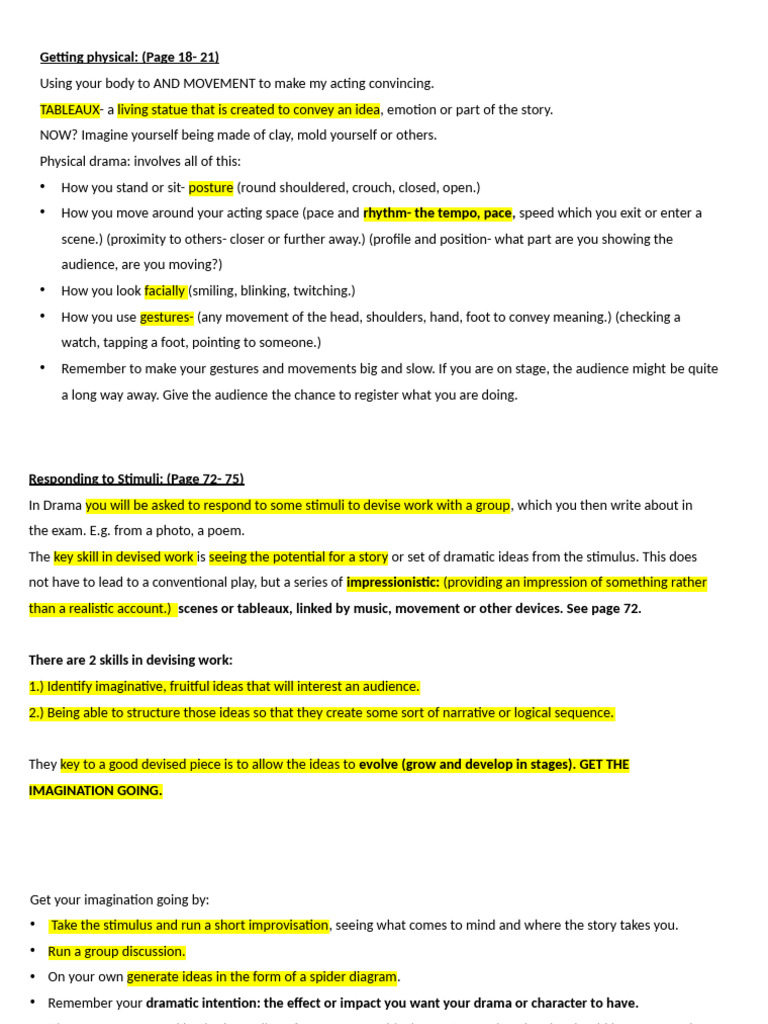 Physical and Stimulus Drama Techniques | PDF