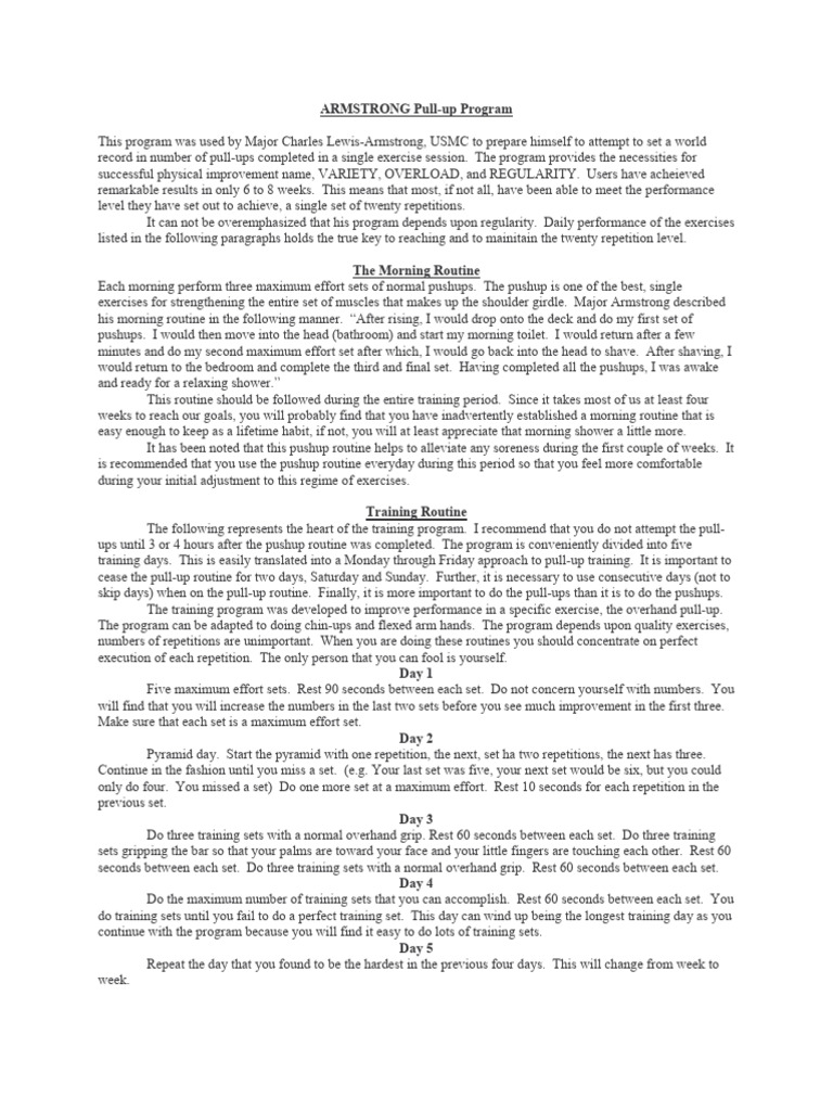 Armstrong Pullup | PDF