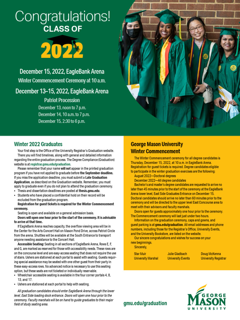 Winter 2022-Grad-Info-Flyer-Accessible | PDF | Thesis | Graduation