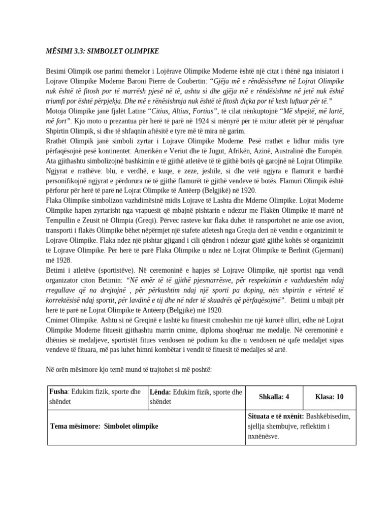 3.3. Simbolet Olimpike | PDF