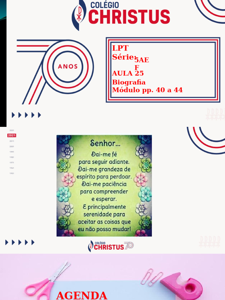 AULA 25 - 5AEF - BIOGRAFIA-ATIVIDADE DE CLASSE-MÃ DULO P.42. (Qs. 1 e 2) | PDF