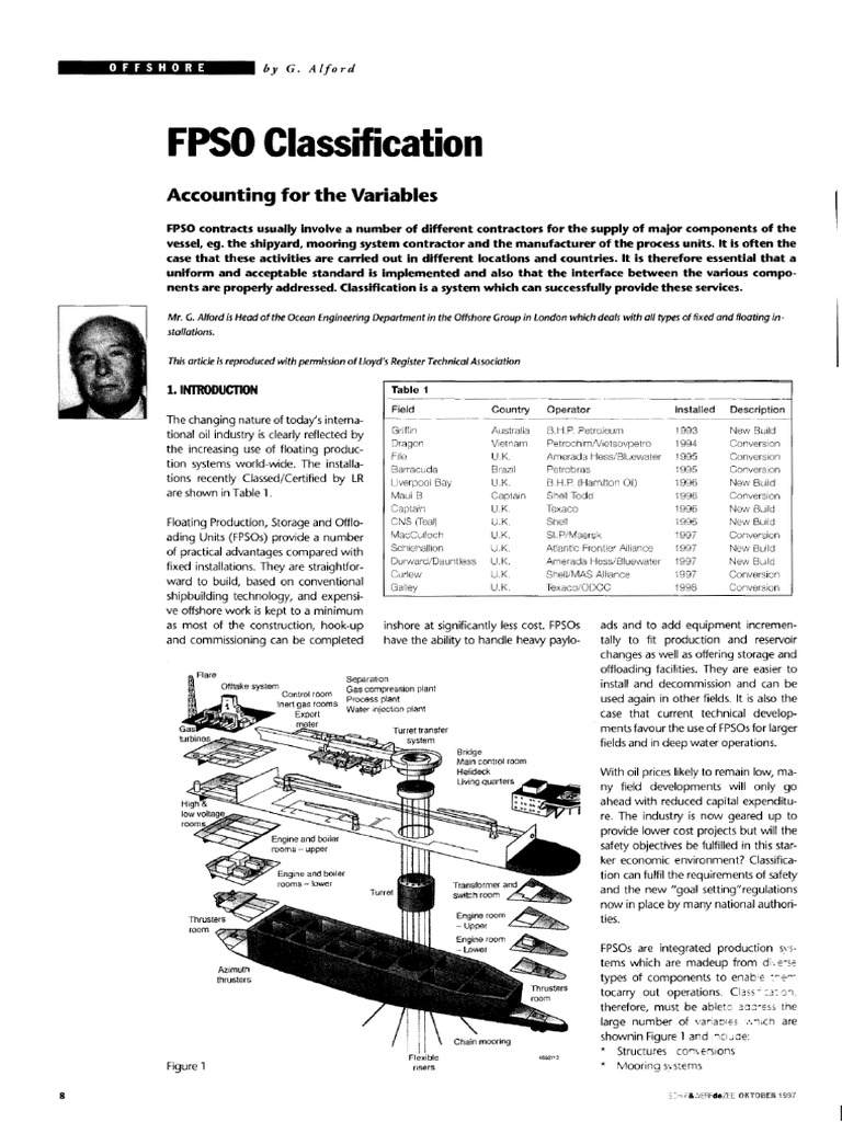 FPSO Classification - G Alford | PDF