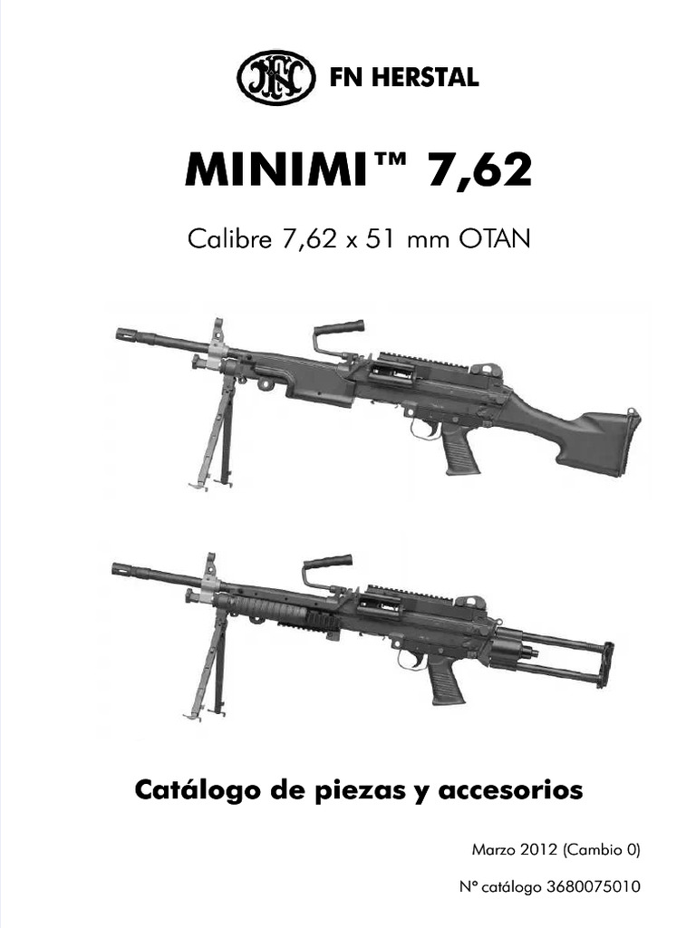 Manual Minimi 762x51 MM | PDF | Componentes de armas de fuego | Diseño ...