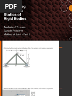 Method of Joints Solved Examples | PDF | Truss | Structural Engineering