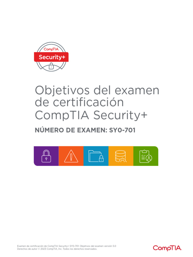 Comptia Security Sy0 701 Exam Objectives | PDF | Comp Tia | La ...