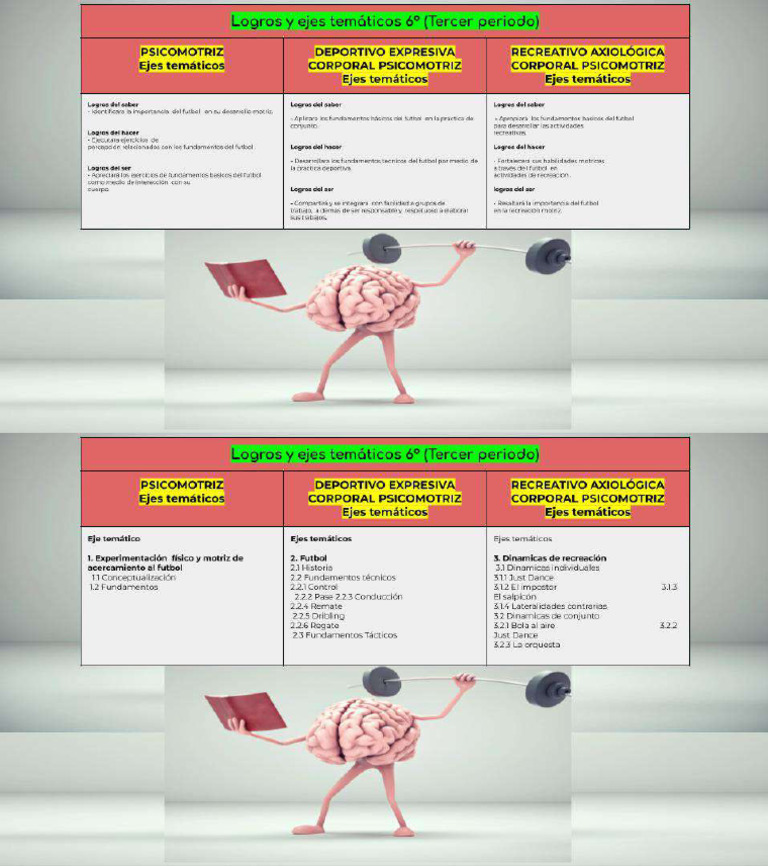 Logros y ejes tem-ticos 3er Periodo (8) | PDF