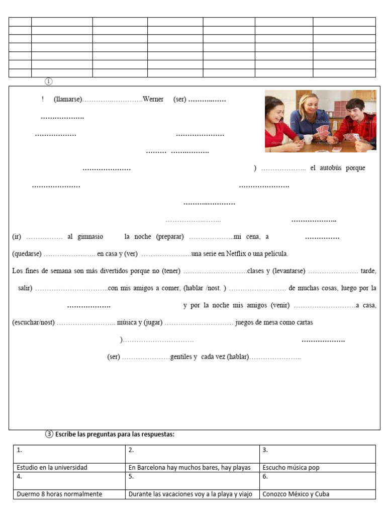 1 EL PRESENTE DEL INDICATIVO 2nde | PDF