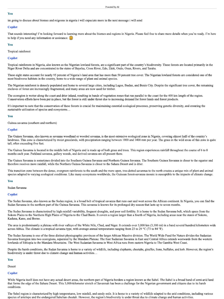 16 Local (Nigerian) Biomes | PDF