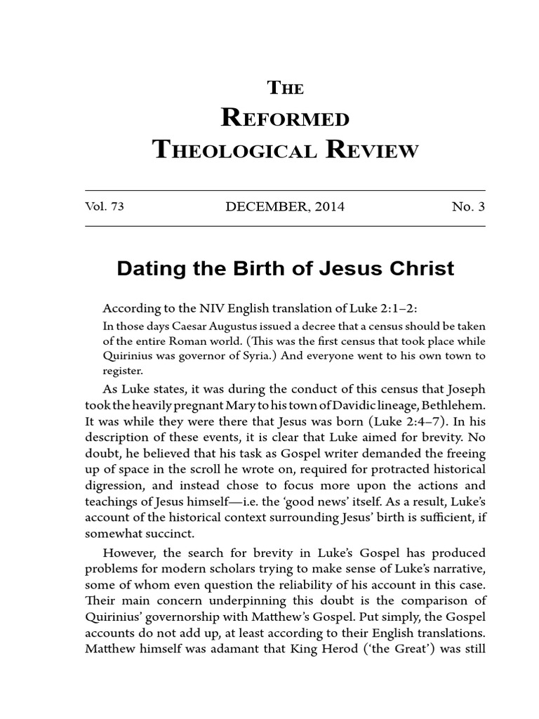 Dating The Birth of Jesus Christ | PDF | Jesus | Nativity Of Jesus