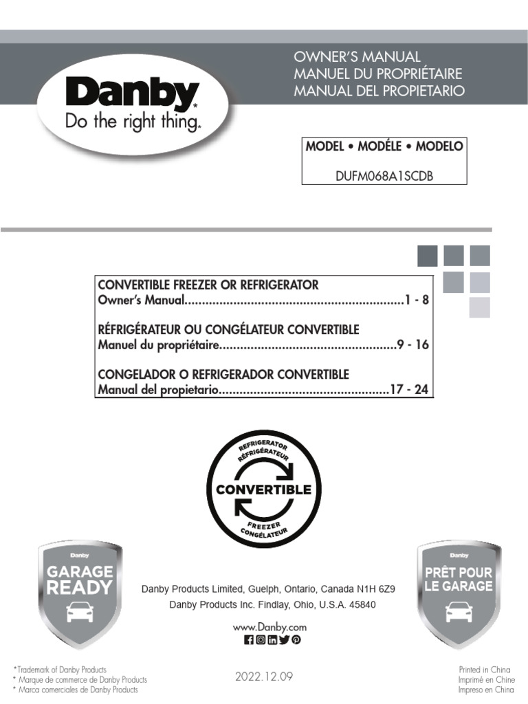 Freezer Danby User - Manual | PDF | Refrigerator