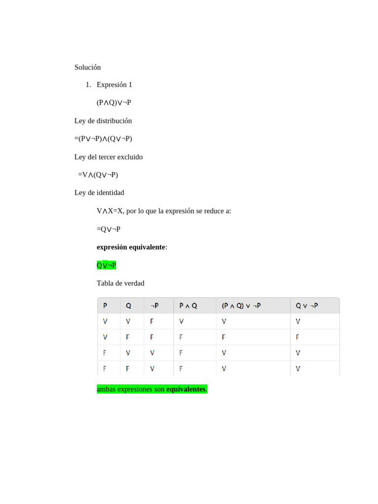 Equivalencias Lógicas y Tablas de Verdad | PDF