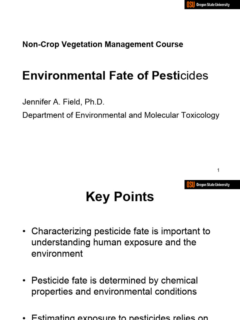 Environmental Fate of Pesticides | PDF | Soil | Environmental Degradation