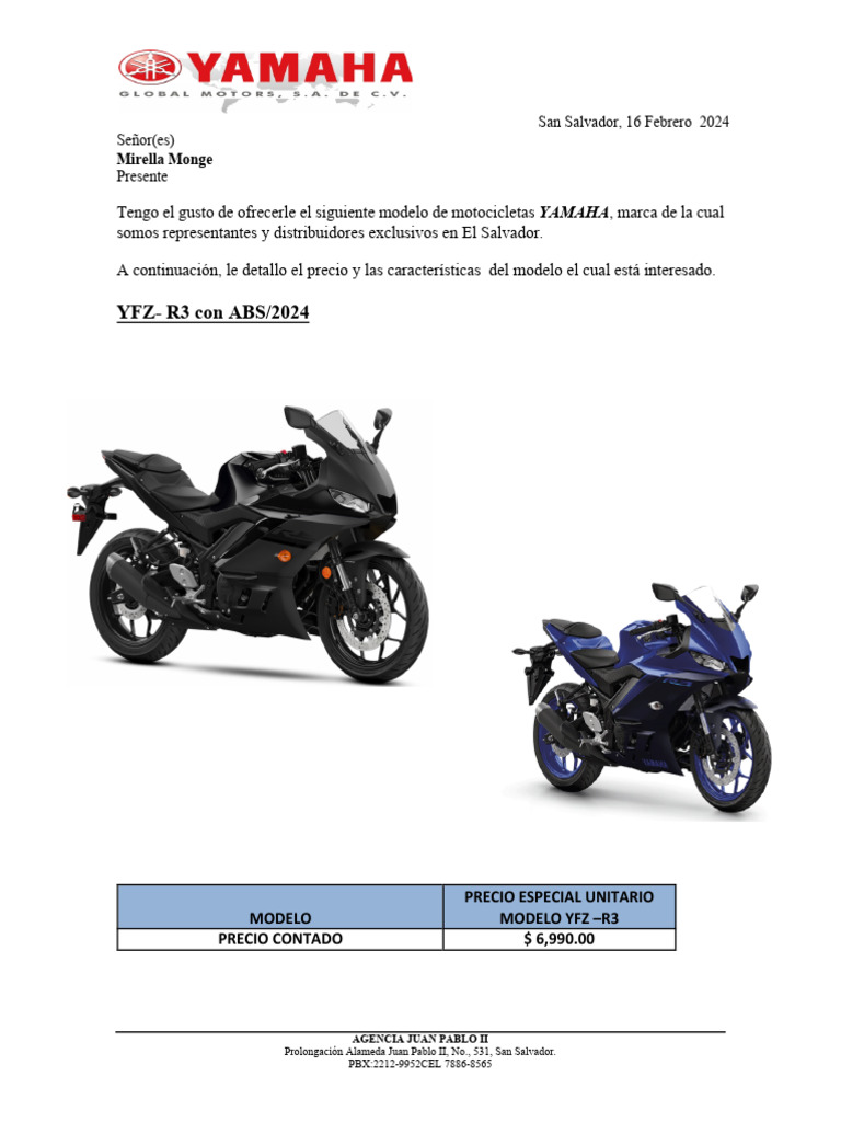 Yfz-R3 Abs 2023 | PDF | Vehículos con tracción trasera | Coche