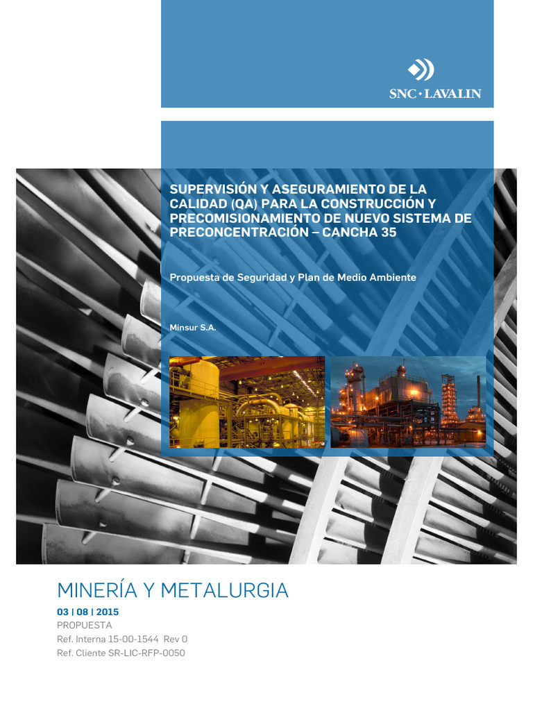 SNC 15-00-1544 Sobre 3-Propuesta HSEC y anexos R0 | PDF | Riesgo ...