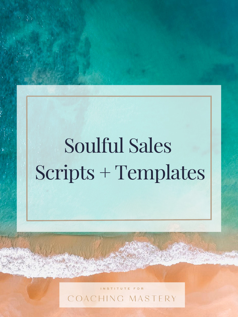 Soulful Sales Scripts Templates J2024 | PDF