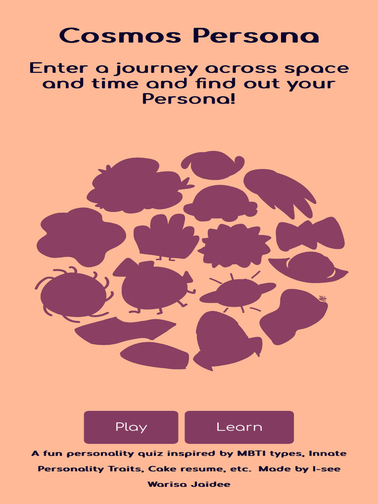Front Page Cosmos Personal MBTI Test | PDF