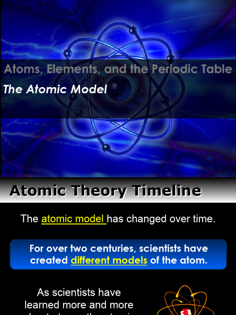 EvolutionOfAtomicModel 240810 | PDF | Atoms | Atomic Nucleus