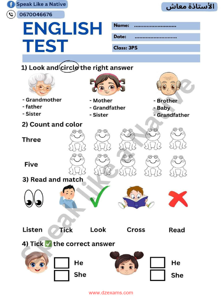 Dzexams 3ap Anglais 741134 | PDF