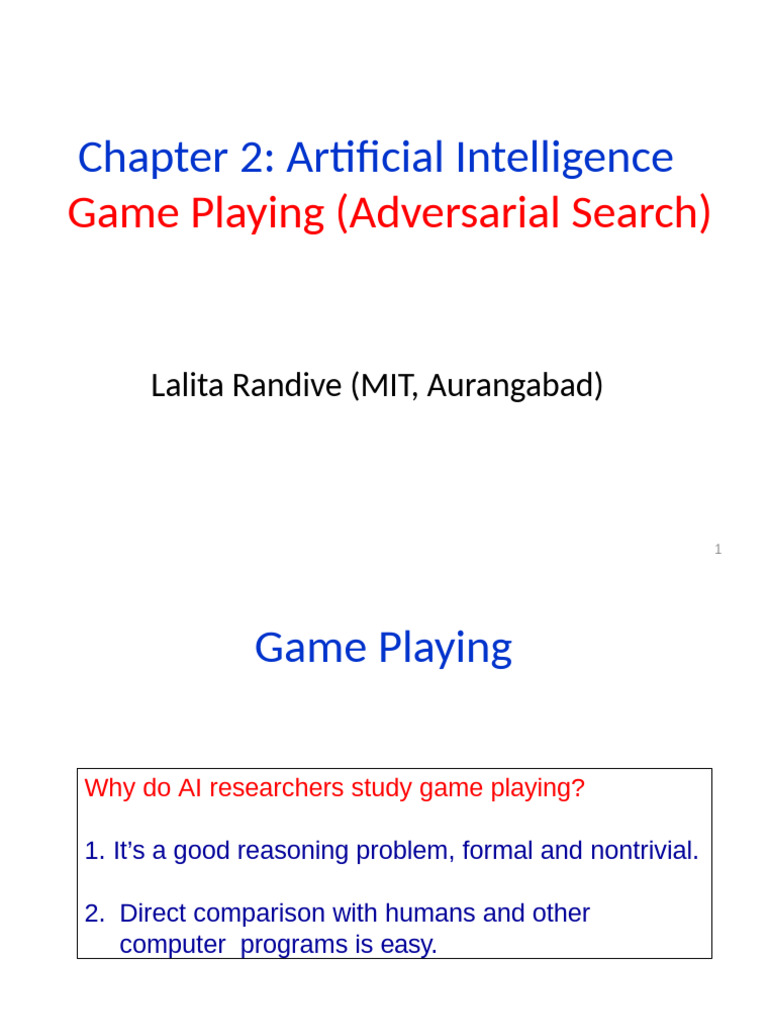 Chap04 GamePlaying Complete | PDF | Algorithms | Applied Mathematics