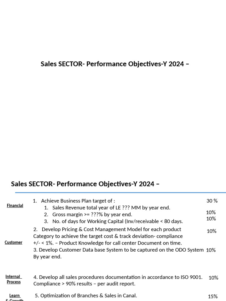 Performance KPI Sales | PDF