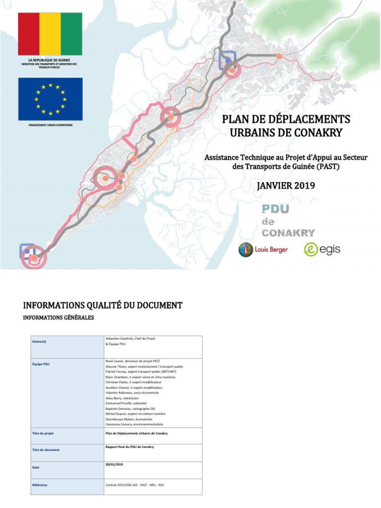 Plan de Déplacements Urbains à Conakry | PDF | Transport | Transport public