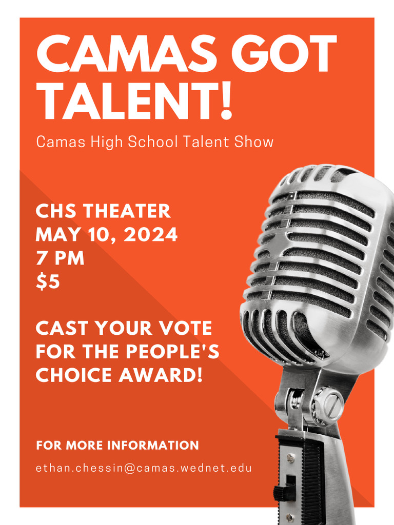 Camas Got Talent Canva Poster 2024 | PDF