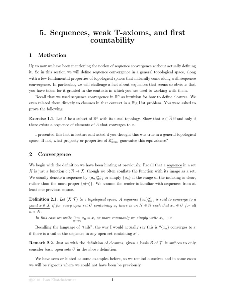 05 Sequences | PDF | Sequence | Limit (Mathematics)